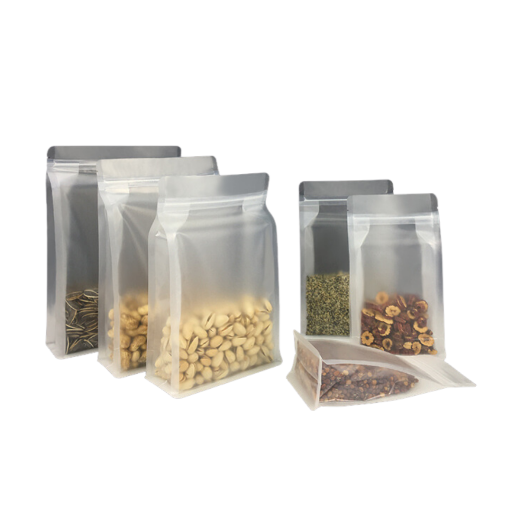 Bolsa Transparente Mate con Base Plana y Fuelle – PENFER | Envases y ...